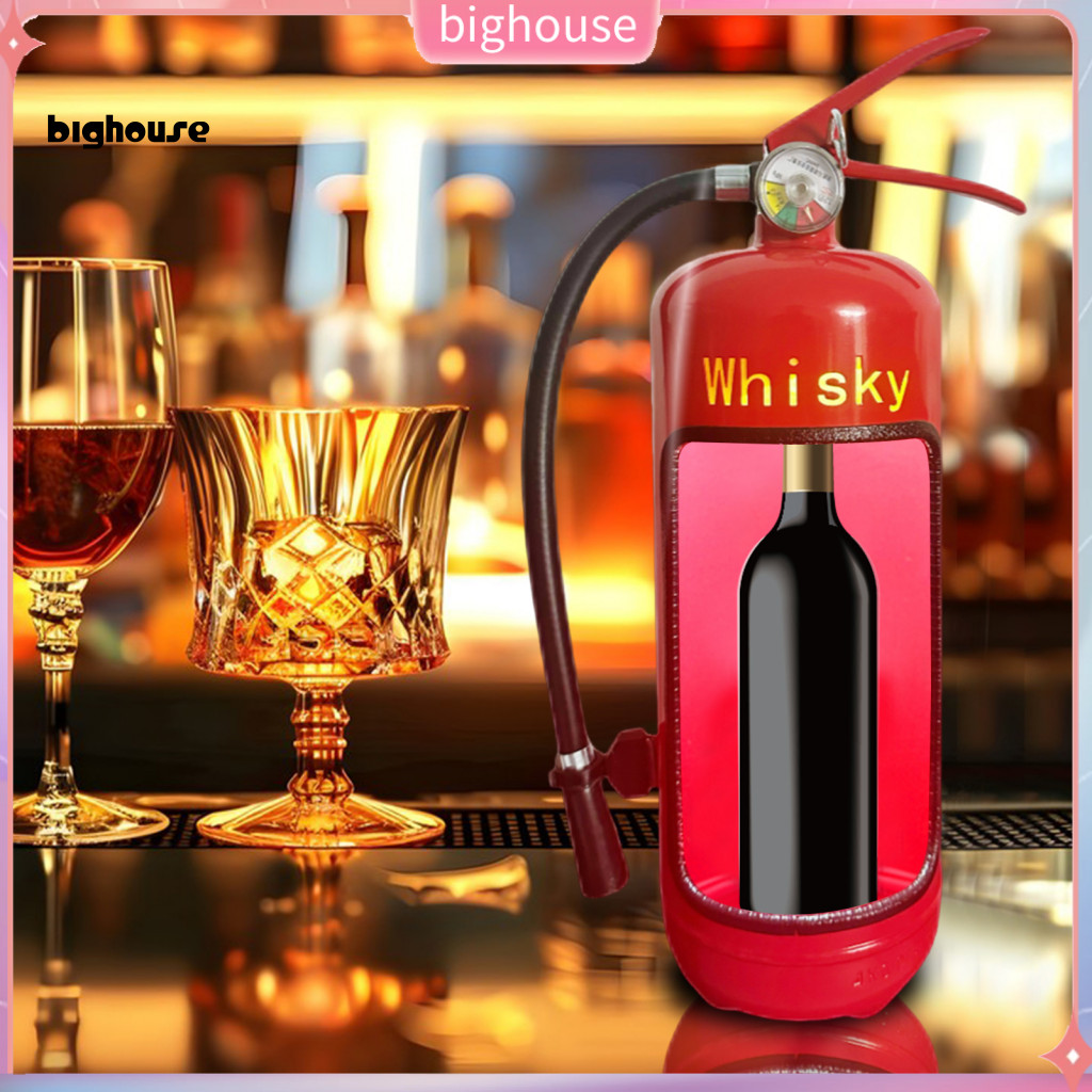 Trendy Wine Rack with Unique Design Metal Extinguisher Mini Bar Wine ...