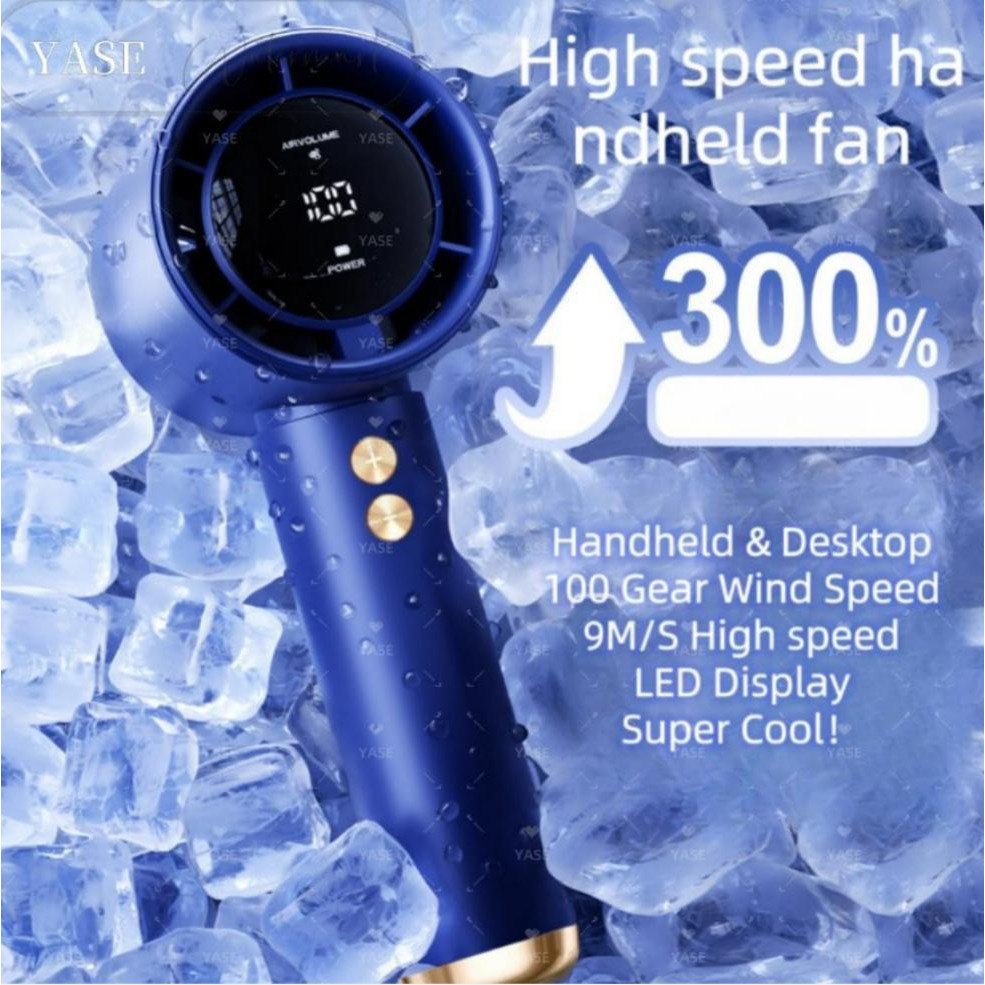 YASE N68 10000MAH Turbo MiNi Fan High Speed Mini Handheld Fan LED ...