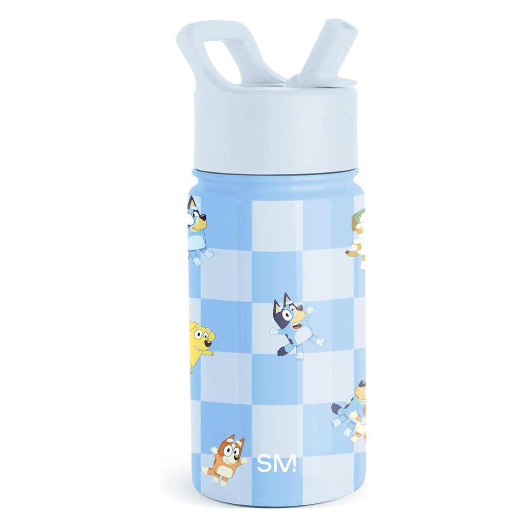 Simple Modern Bluey Checkmate Summit Water Bottle for Kids, 14 oz ...