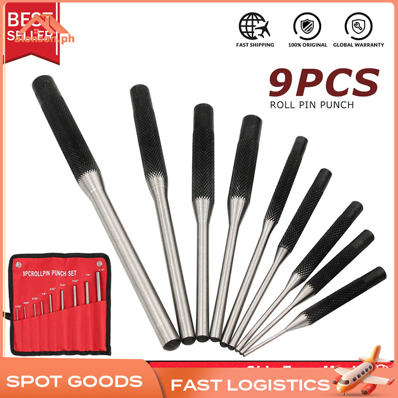 9Pcs Roll Pin Punch Set Tools Kit Great for Pistol Building & Removing ...