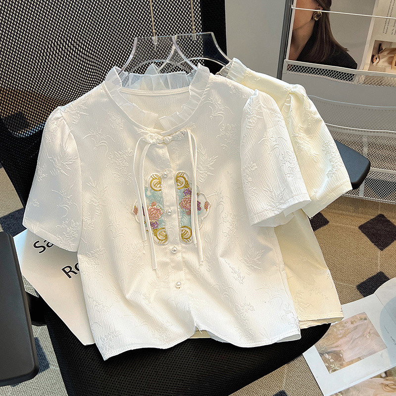 Barong Blouse for Women Modern Filipiniana Top Embroidery Buckle ...