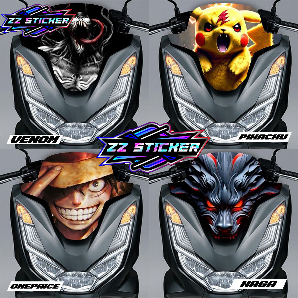 2021 Winshield PCX 160 Shield Visor Sticker Decal - Venom-Pikachu ...