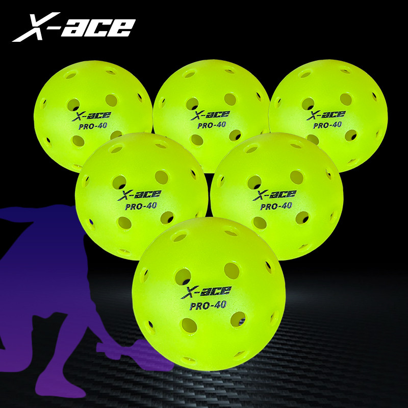 X-ace Pro-40 Pickleball Balls, 6/12/24Pcs, High Visibility Green, 40 ...