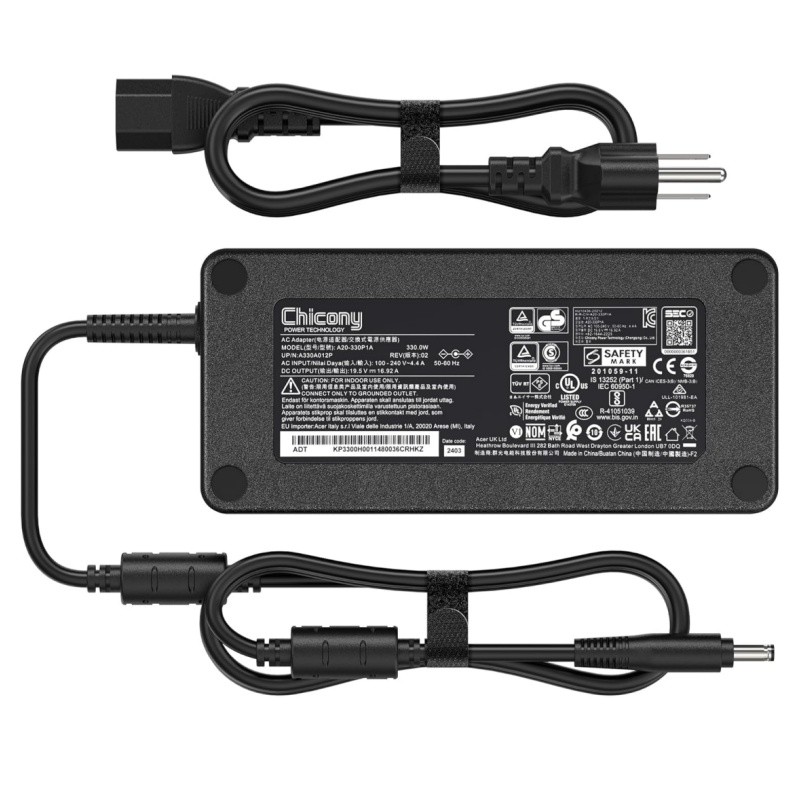 330W 19.5V 16.92A Laptop Power Adapter Charger For Acer Predator Helios ...