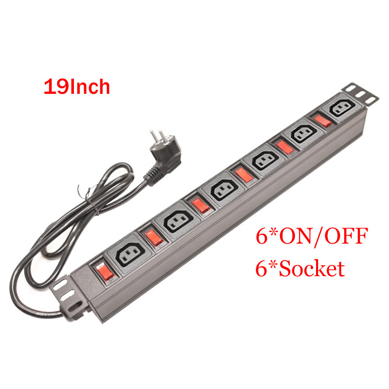 PDU power strip IEC C13 Outlets distribution unit,6-digit independent ...