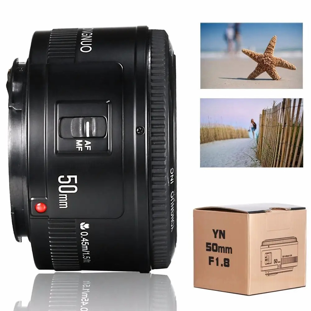 YONGNUO YN EF 50mm F/1.8 AF Lens Aperture Auto Focus YN50mm F1.8 Lens ...