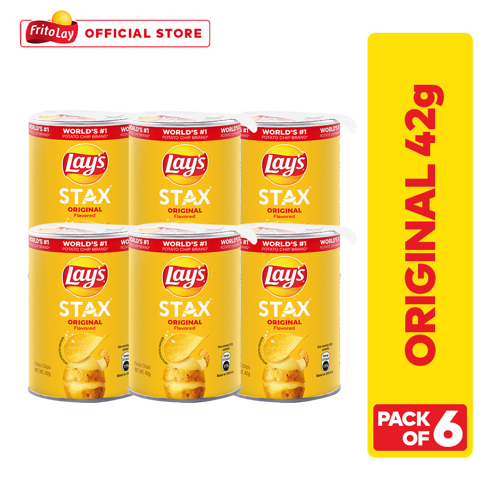 Lay's Stax Original Potato Chips 42g - Pack of 6 | Shopee Philippines