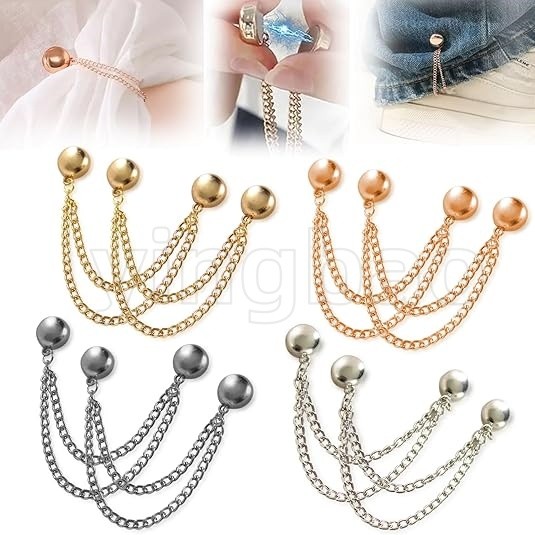 4Pcs Magnetic Adjustable Trouser Legs Clips For Pants Clothes Pin ...