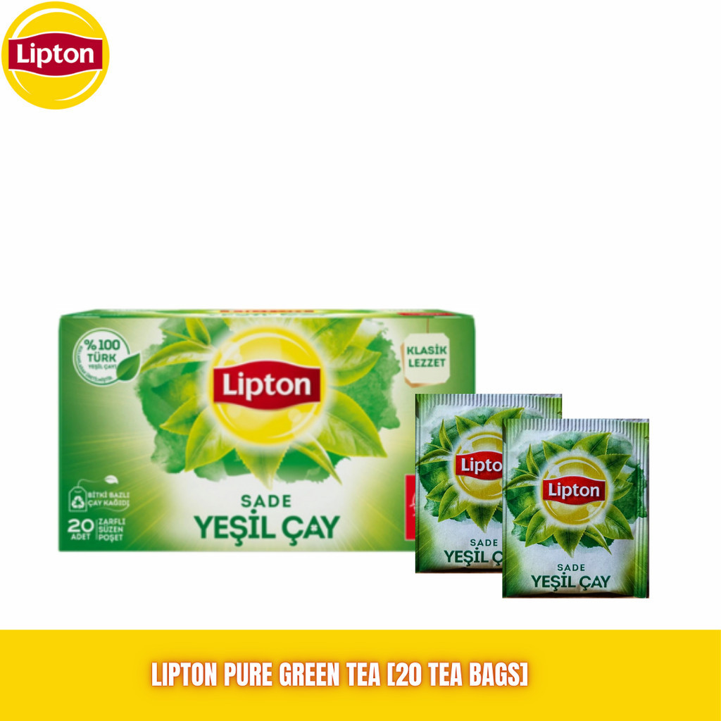 Lipton Pure Green Tea 20 Tea Bags (20*1.5g) Best Before 22/Apr/2026 ...