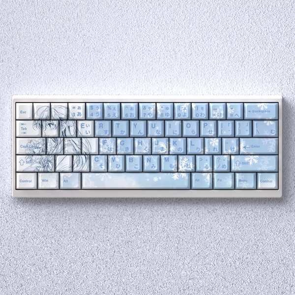 keycaps keycaps custom Snow Keycap Two-Dimensional Theme Gradient Blue ...