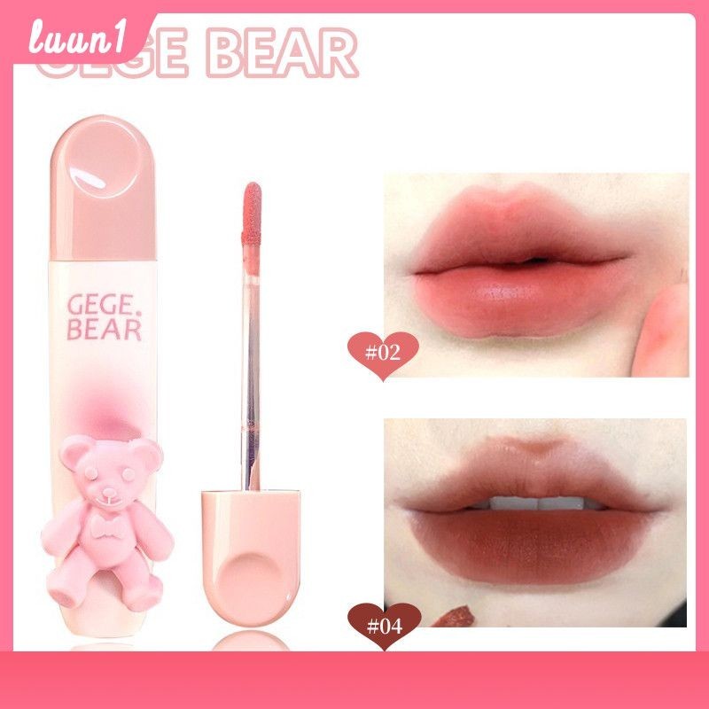 in stock Gege Bear Lip Glaze Velvet Soft Matte Waterproof Non-fading Whitening Lip Tint Lipstick ...