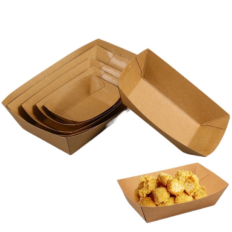 Ship Box Disposable Meal Box Snack Packing Box Chicken Chop French ...