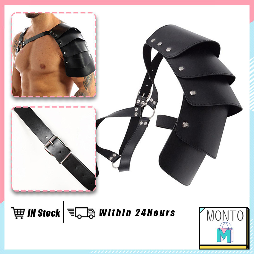 Adjustable Gothic Steampunk Shoulder Armors PU Leather Harness for ...