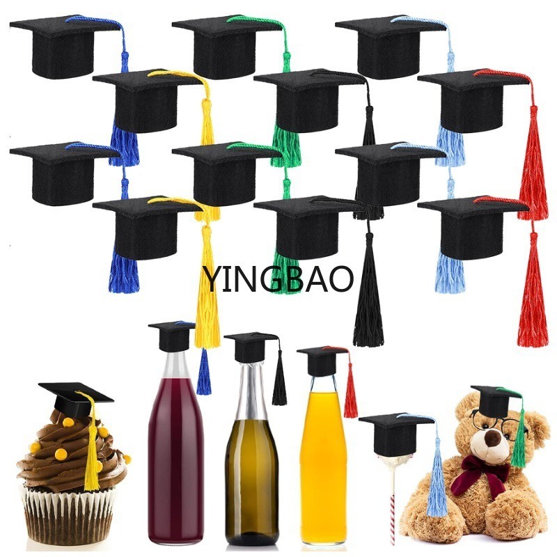 10Pcs Mini Graduation Caps Decorations 2024 Mini Graduation Hats Small ...