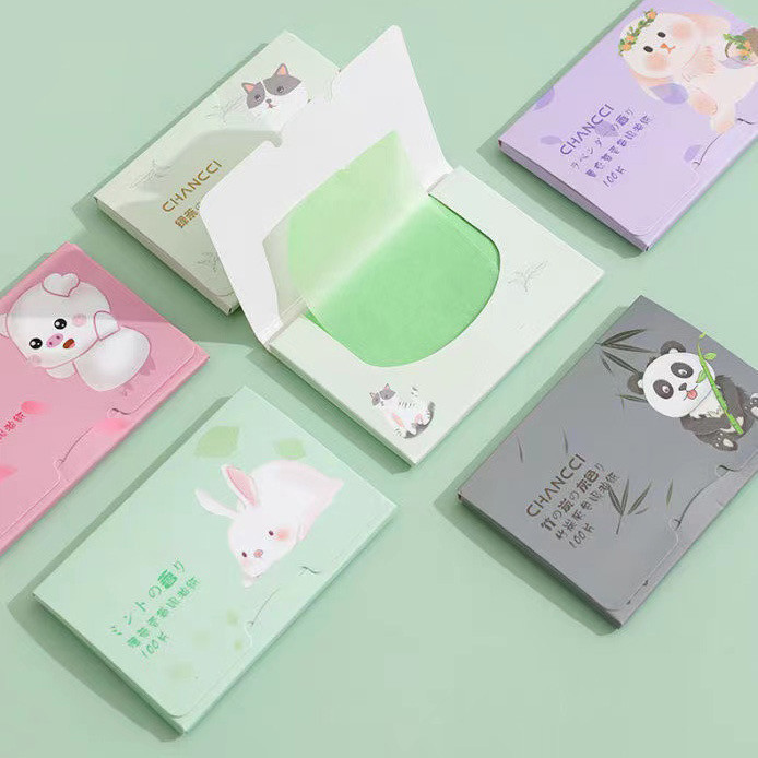 100PCS Oil Absorbing Paper Facial Linen Green Tea Bamboo Charcoal ...