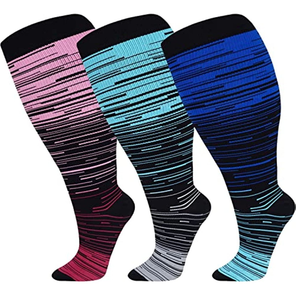 Running Compression Socks Knee High 20-30 MmHg Men Sports Socks ...