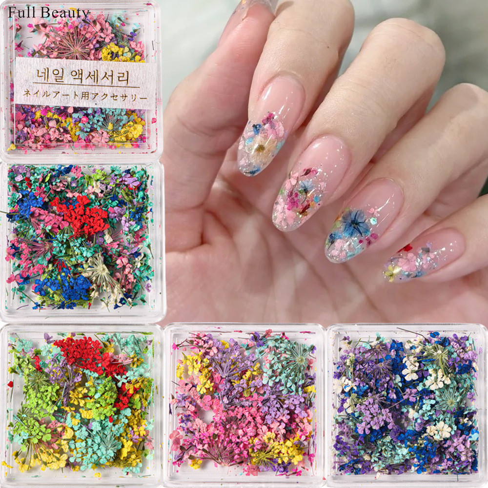 Japanese creative nail care dry flower jewelry innovation star flower ...