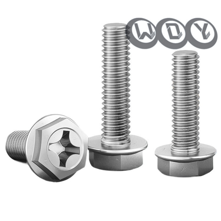 [XSP] 304 Stainless Steel Phillips Flange Outer Hexagon Screw Flange ...