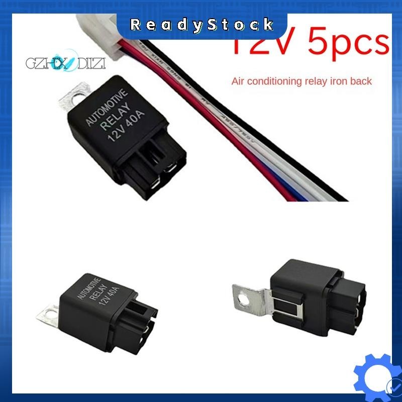 【Gzhxdiizi】5PCS 40AMP DC Car A/C Relay Fan Relay and Harness 14 AWG ...