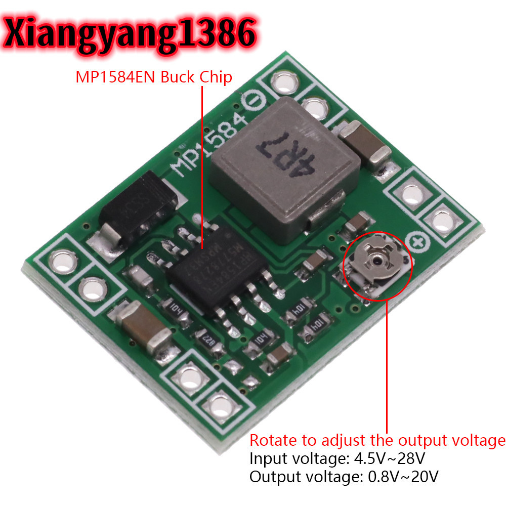 MP1584 Adjustable 3A MP1584EN DC-DC Converter Step Down Voltage Regulator Module Replace LM2596s ...