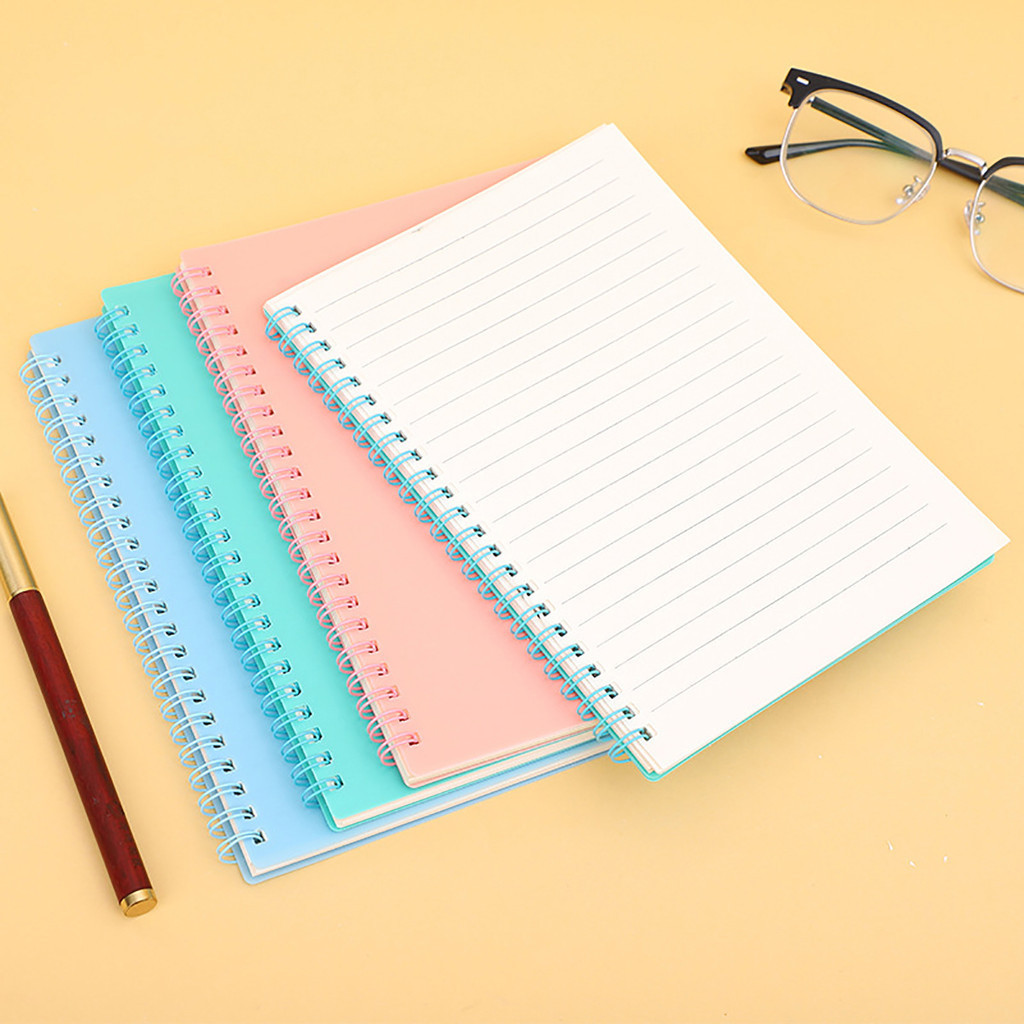 A5 60 Sheets Coil Notebook Line Notepad Simple Style Thickening Spiral ...