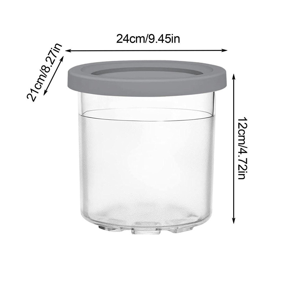 4Pcs Ice Cream Pints Cup for Ninja Creami Pints with Lids for NC301 ...