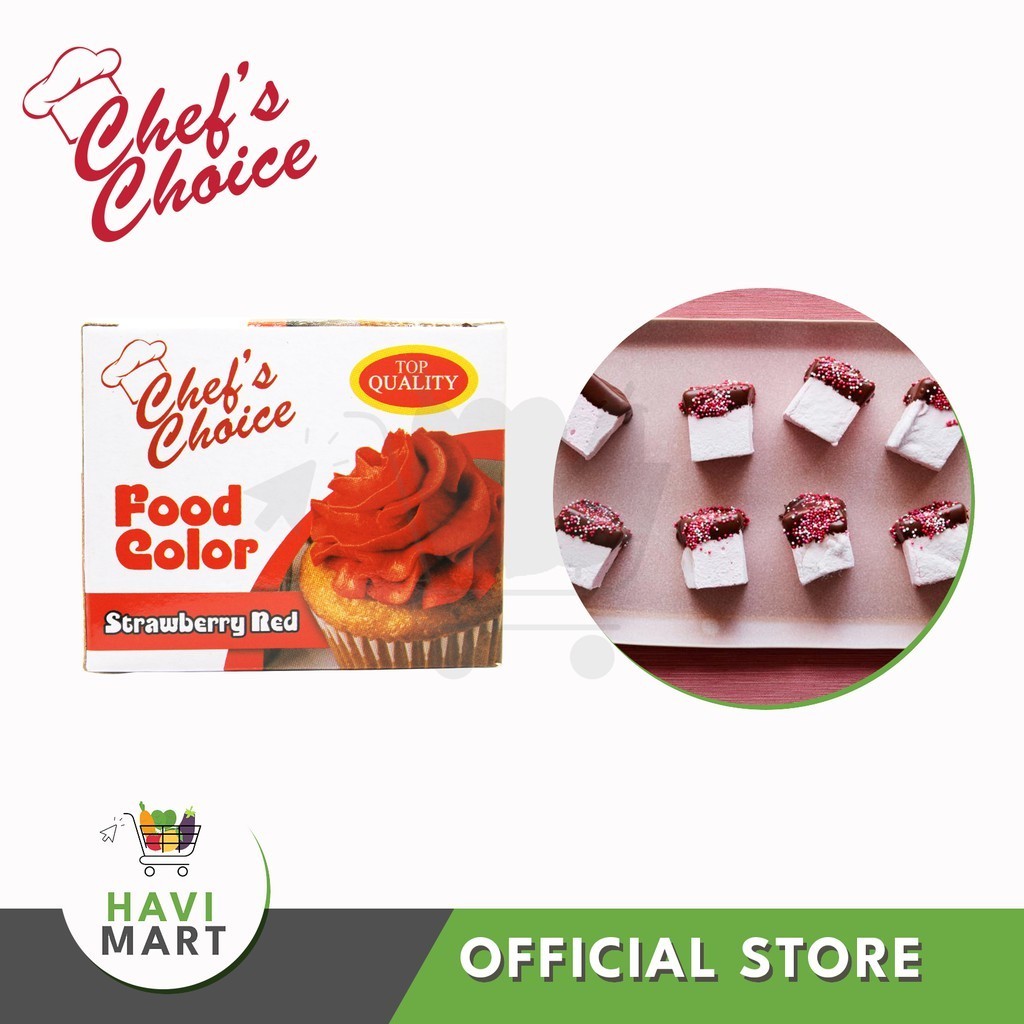 HAVI STORE Chef's Choice Food Color Strawberry Red 50pcs x 3.75g (1BX ...