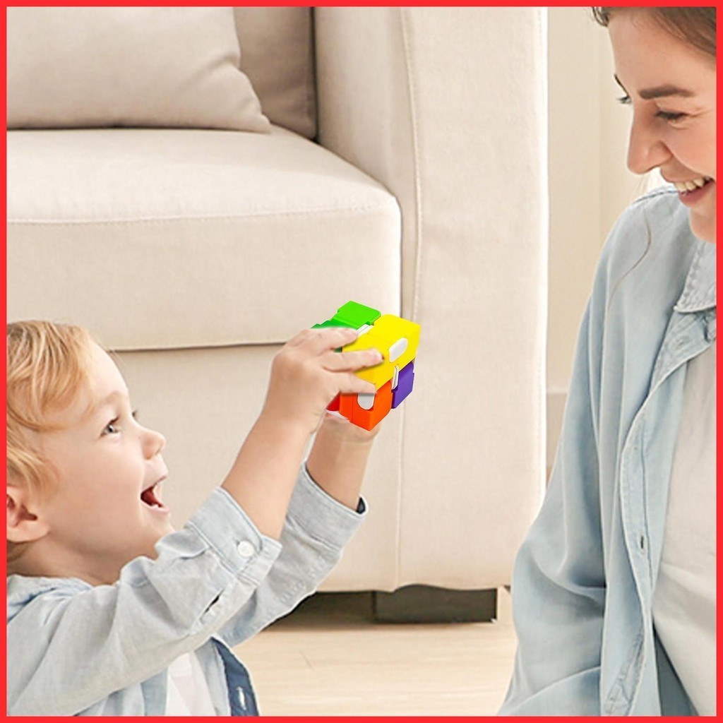 Rainbow Cube Educational Color Mixing Cube Travel Toys Party Favor ...