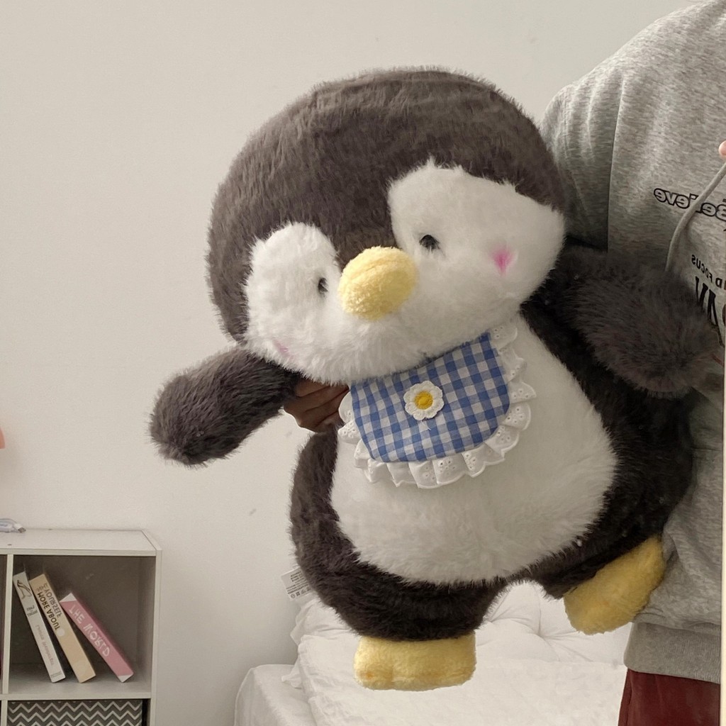 36/55cm Fluffy Penguin Plush Toy Lovely Cuddly Black Penguin Plushies ...