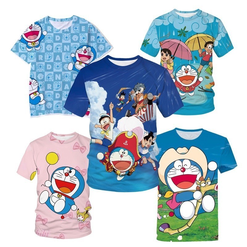 Doraemon A Dream ★ Cartoon Animation 3D T-shirt Men's and Women's ...