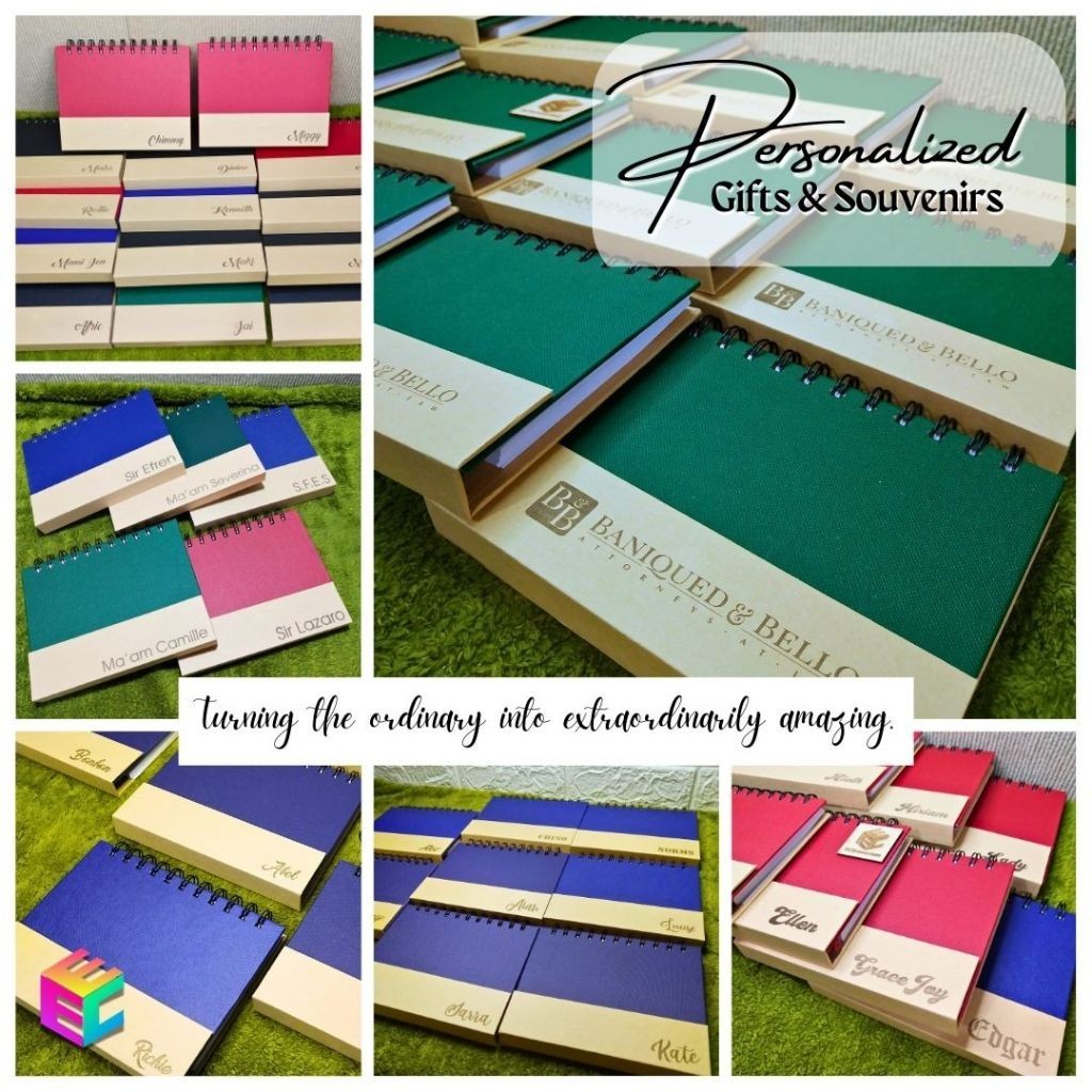 Personalized Eco Hardcover Notebook with Sticky Notes and Pen ...