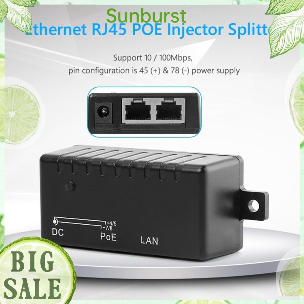 100Mbps POE DC Power Over Ethernet RJ45 POE Injector Splitter Wall ...