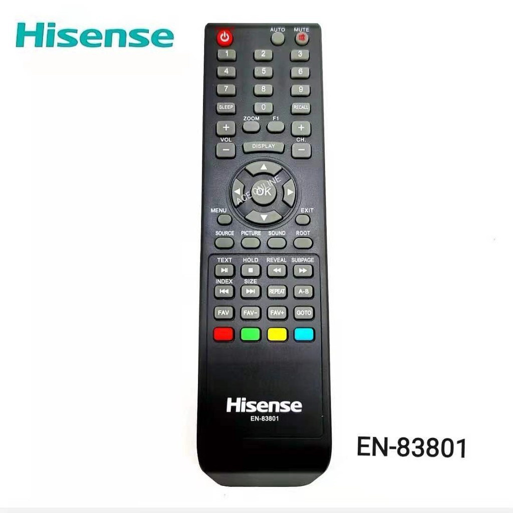 HISENSE FLAT PANEL LCD/LED TV REMOTE CONTROL (EN-83801) | Shopee ...