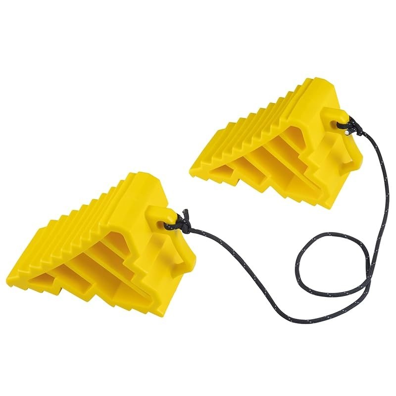 Amon tire stopper with yellow rope attached, tire stopper, wheel ...