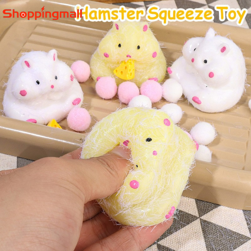 Soft TPR Lovely Cheese Mouse Pinch Squeeze Decompression Toy - Cute ...