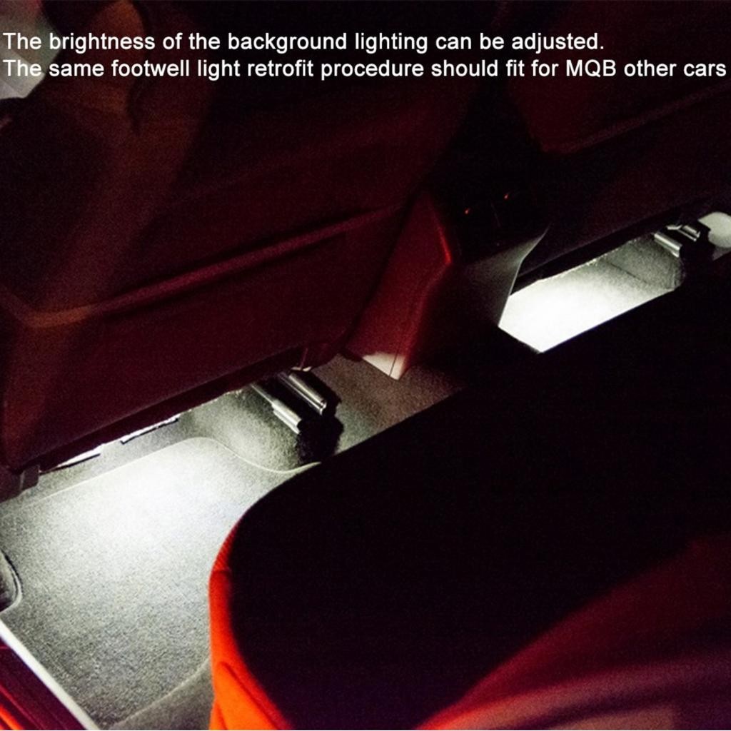 Rubikcube 2Pcs LED Footwell Lights Interior Ambient Light with Wiring ...