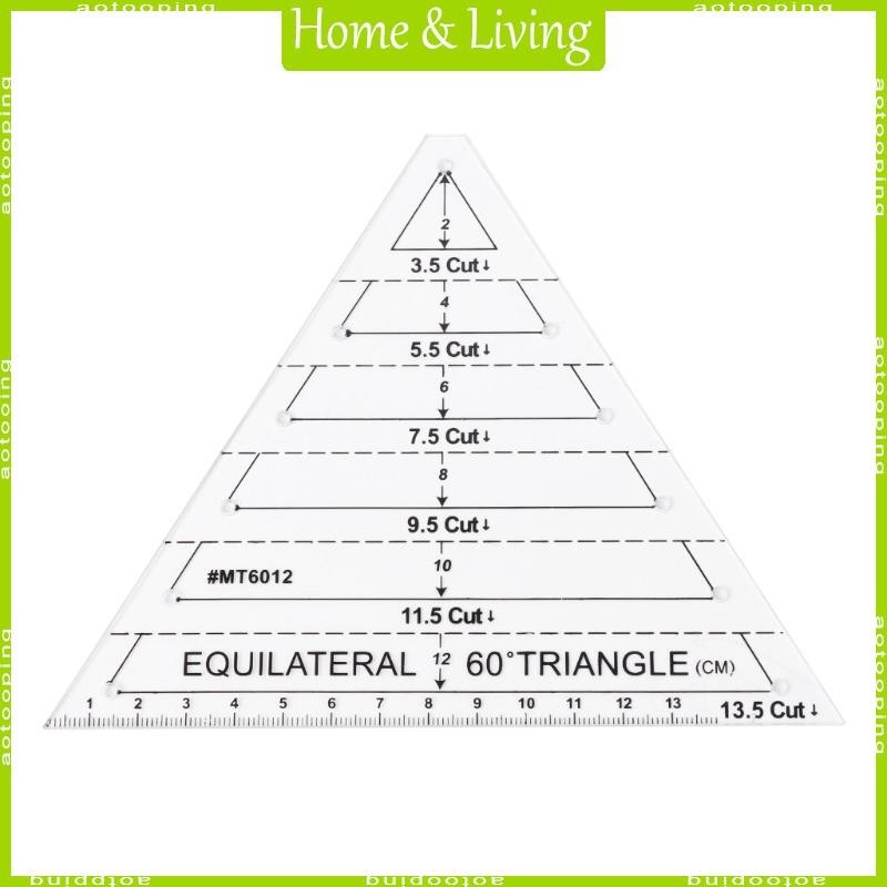 AOTOO Equilateral for Triangle Sewing Ruler Drawing Drafting Quilt ...