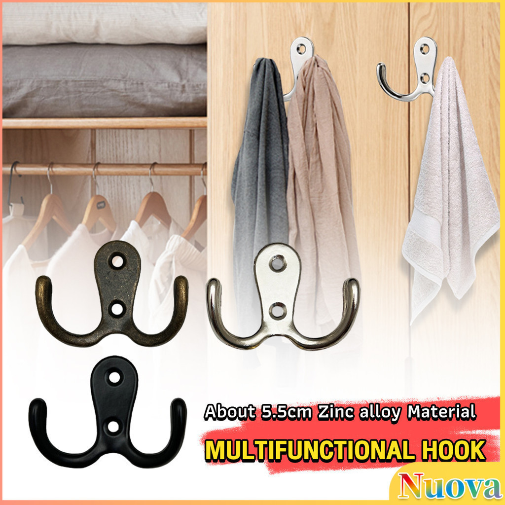 Nva Zinc Alloy Clothes Hook Coat Hooks Retro Style Multifunctional ...
