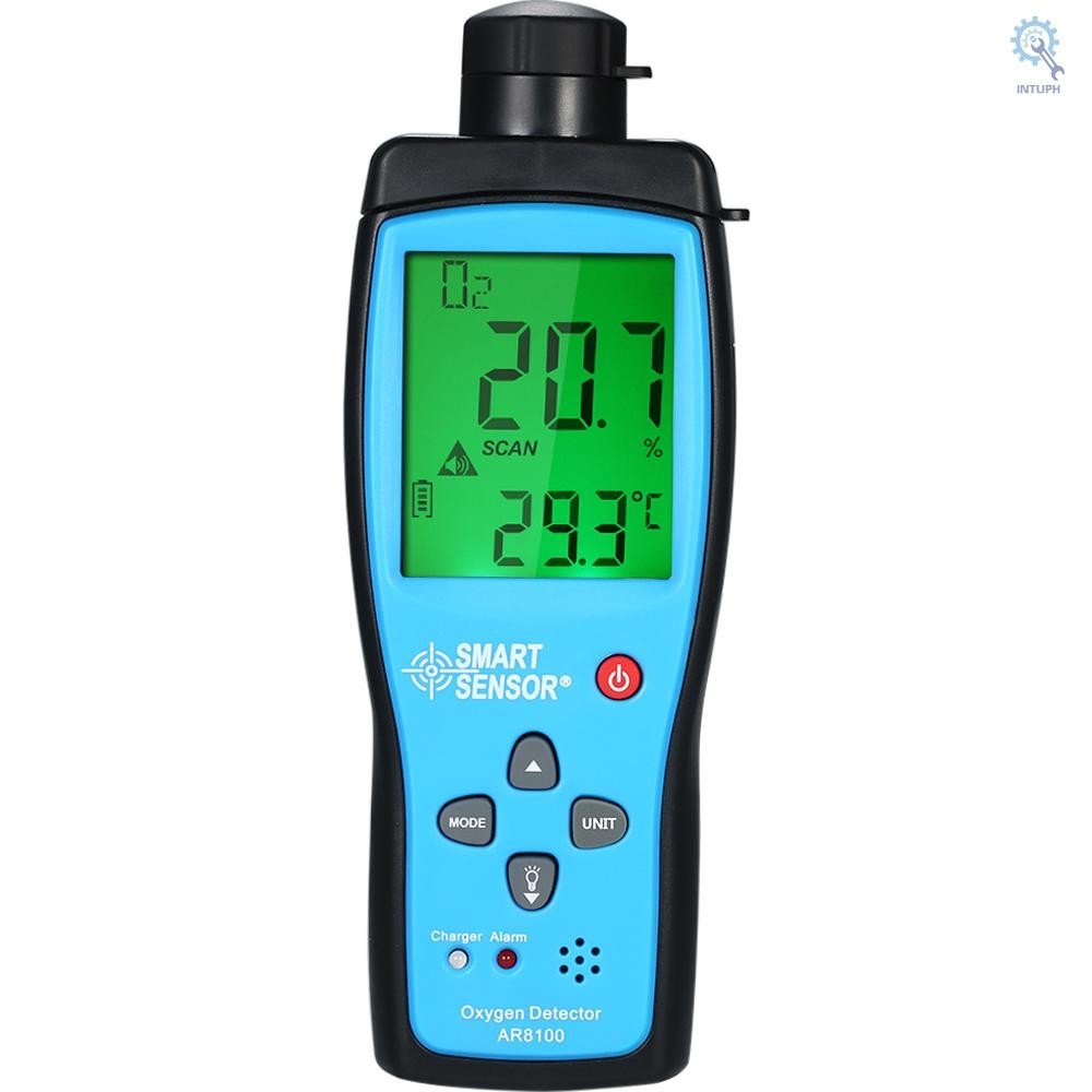 SMART SENSOR Oxygen Meter Digital Portable Automotive O2 Gas Tester ...