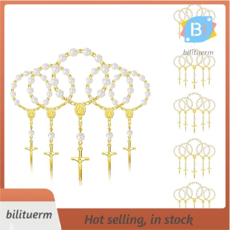 [bilituerm]30Pcs Baptism Rosary Acrylic Rosary Beads Mini Rosaries with ...