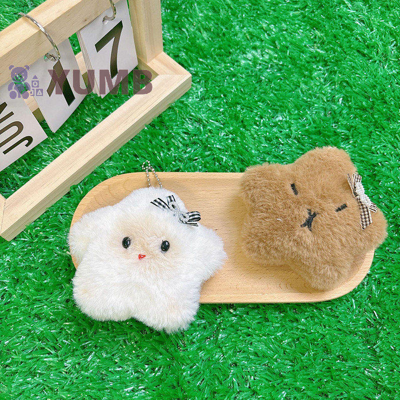 YUMB Kawaii Squeaking Star Capibara Plush Pendant Bowknot Capybara Soft ...
