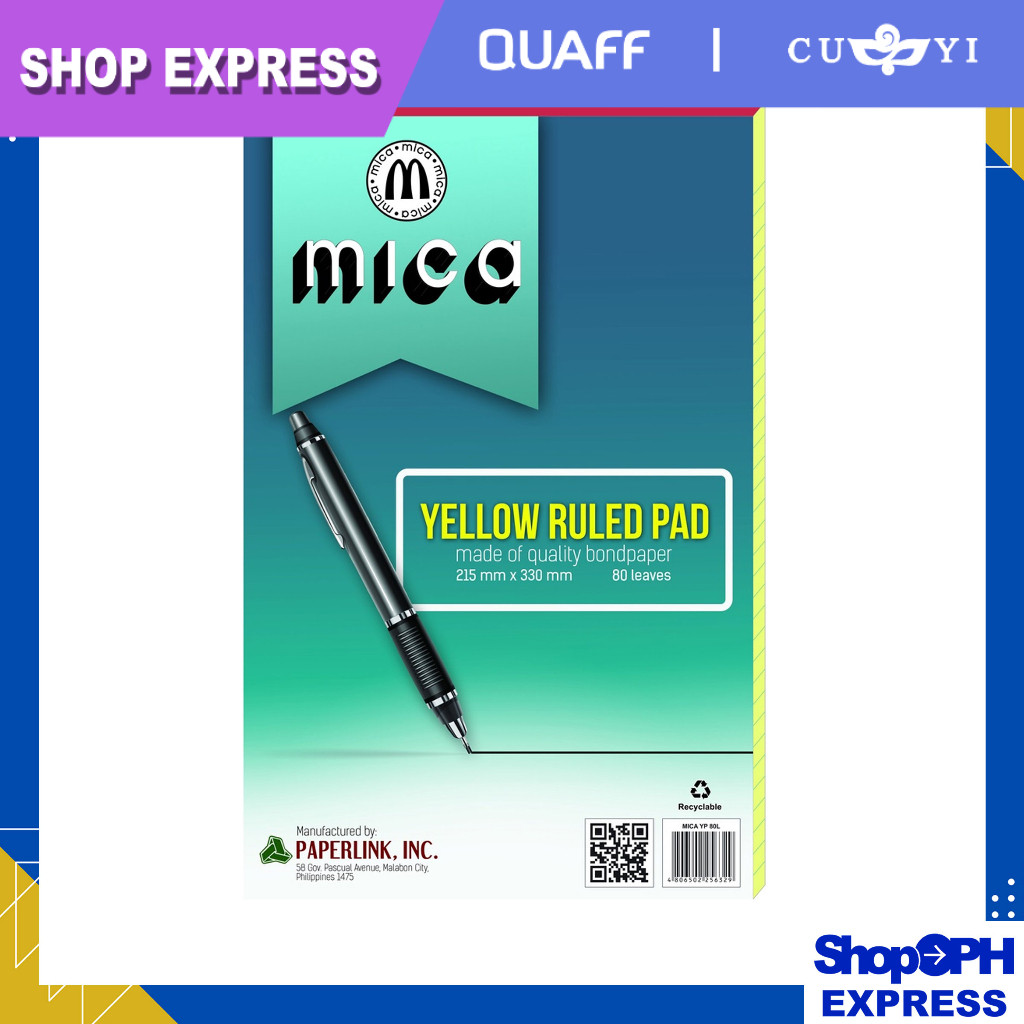 ️ [1 WHOLE YELLOW PAD] MICA Yellow Pad Ruled 80 Leaves | SPX | Shopee ...