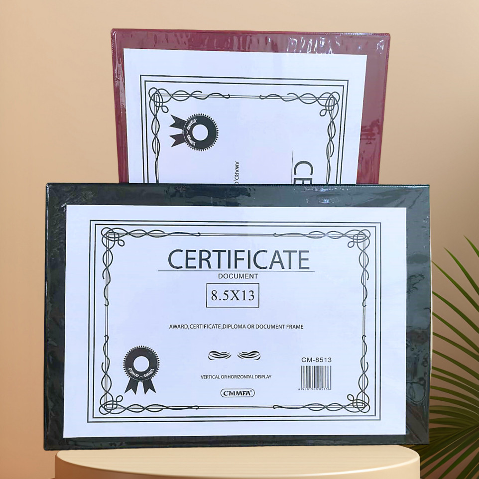 Certificate Holder Letter 8.5*13inches size Plastic certificate holder ...
