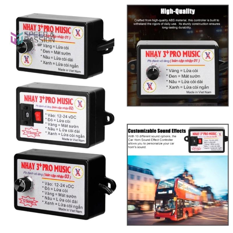 Speed NEW High-end 12V-24V 8＆12 Sound Musical Electronic Horn ...