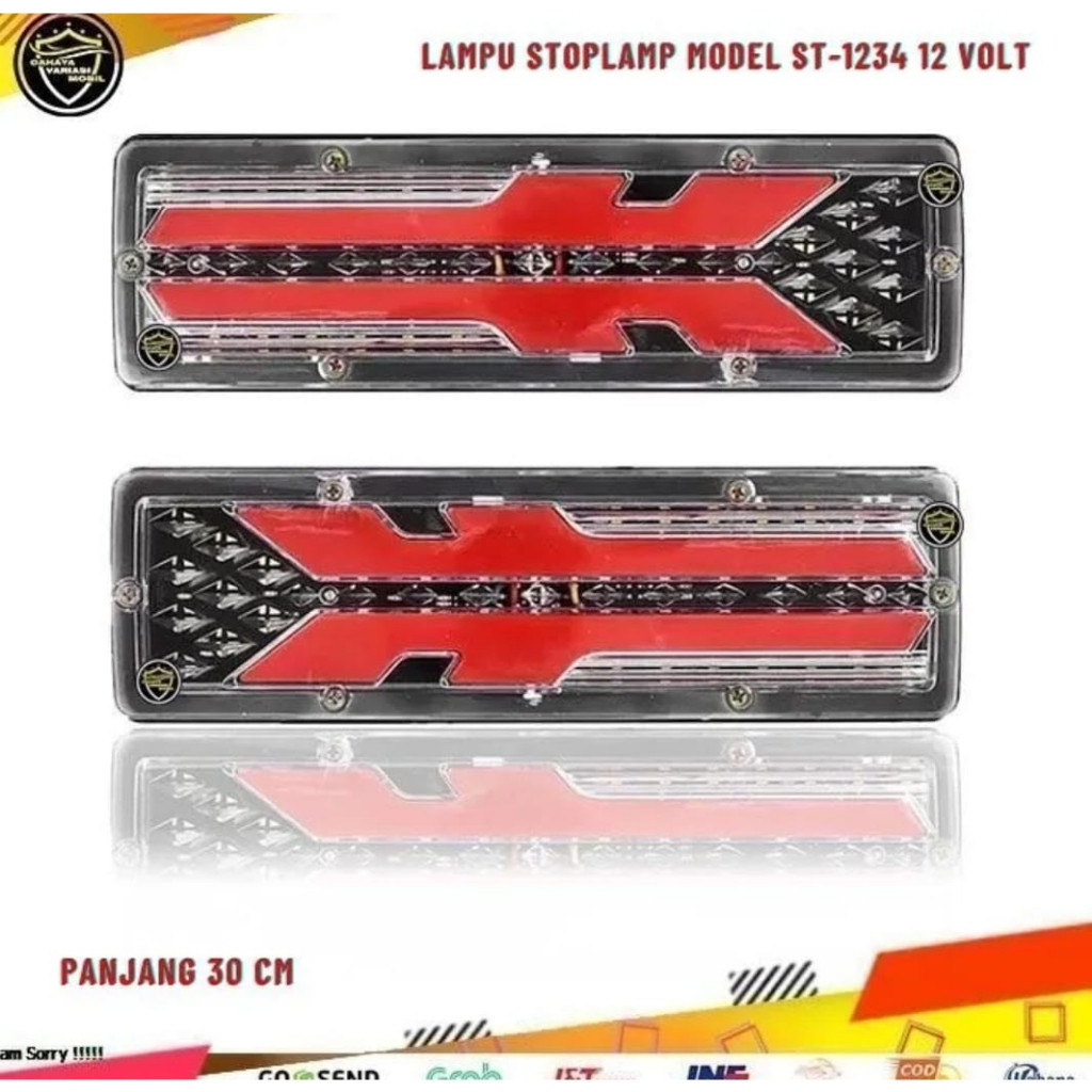 Stop Lamp Pick Up Rear Light ST-1234 Carry L300 30Cm 12 Volt Running ...