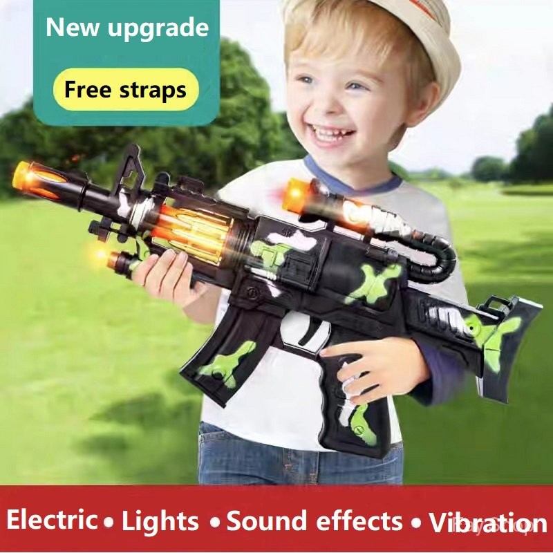 Infrared flash vibration submachine gun---children's toy gun boy ...