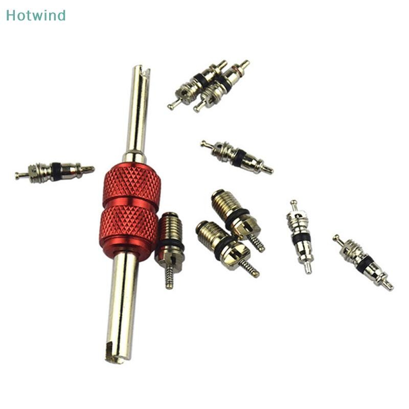HW 10Pcs/Set Car Air Conditioner Valve Core With Wrench Removal ...