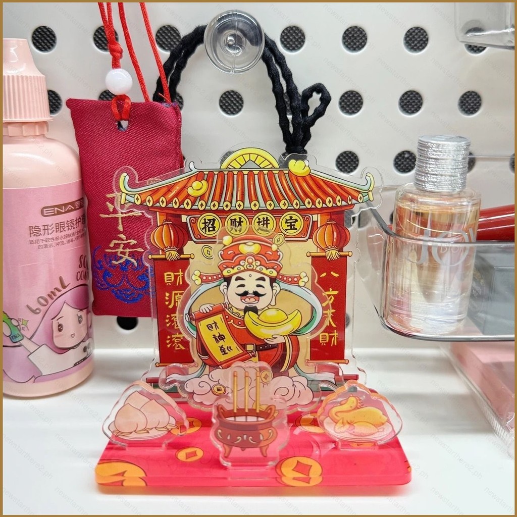NS2 Chinese God of Money Acrylic Plate Holder Home Decor Desk Ornament ...