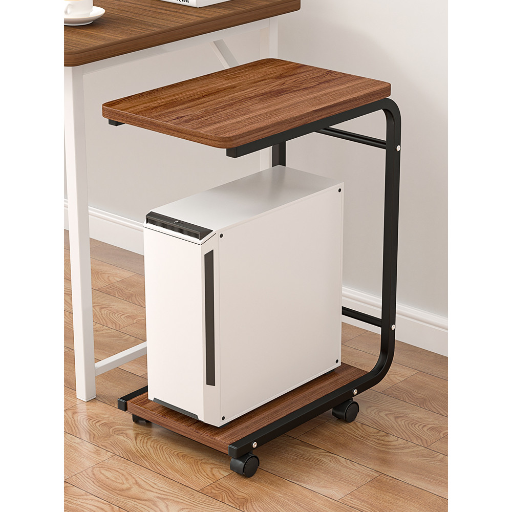 Desktop Computer Host Stand with Wheels, Movable Integrated Storage ...