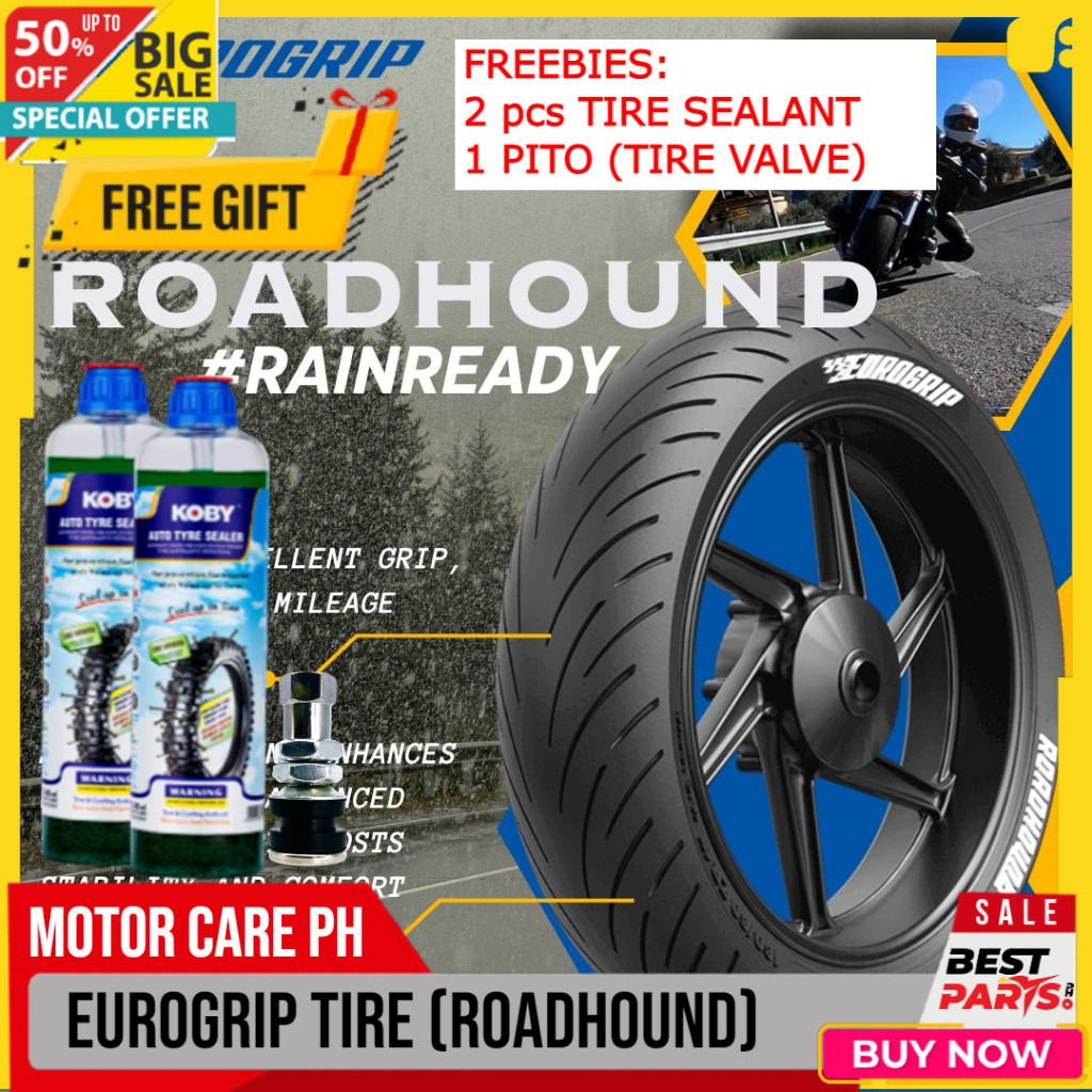 EUROGRIP TIRES ROADHOUND X-PLY (Designed in Italy) Size 17 w/ 3 ...